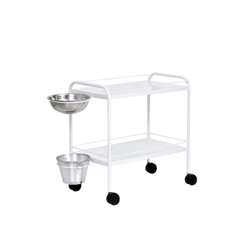 Carro para Curativo Epoxi com Balde e Bacia - CenterMedical Carro para Curativo Epoxi com Balde e Bacia - CenterMedical