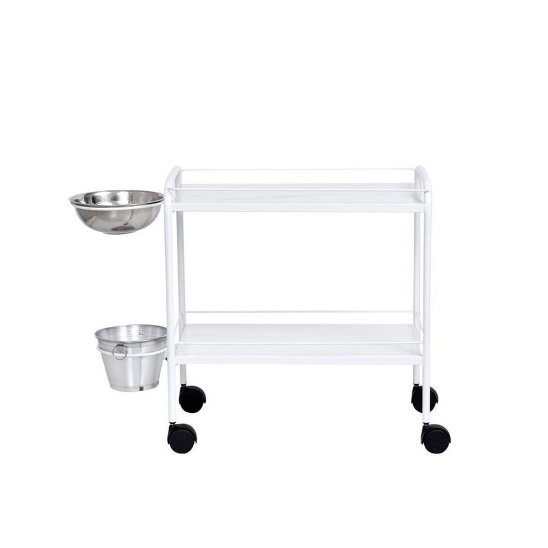 Carro para Curativo Epoxi com Balde e Bacia - CenterMedical Carro para Curativo Epoxi com Balde e Bacia - CenterMedical